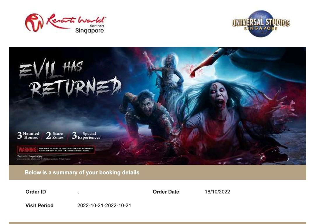 USS Horror Night 21-10-22 (Extra ticket), Tickets & Vouchers, Event ...