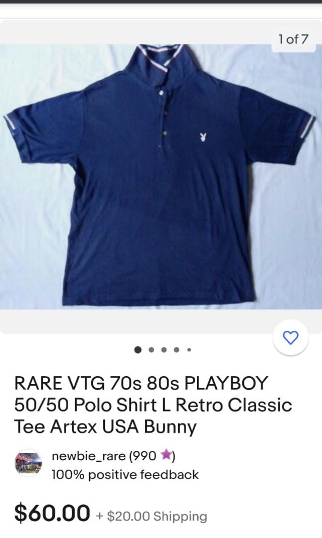 Vintage 80s playboy polo shirts., Men's Fashion, Tops & Sets, Tshirts & Polo Shirts on Carousell