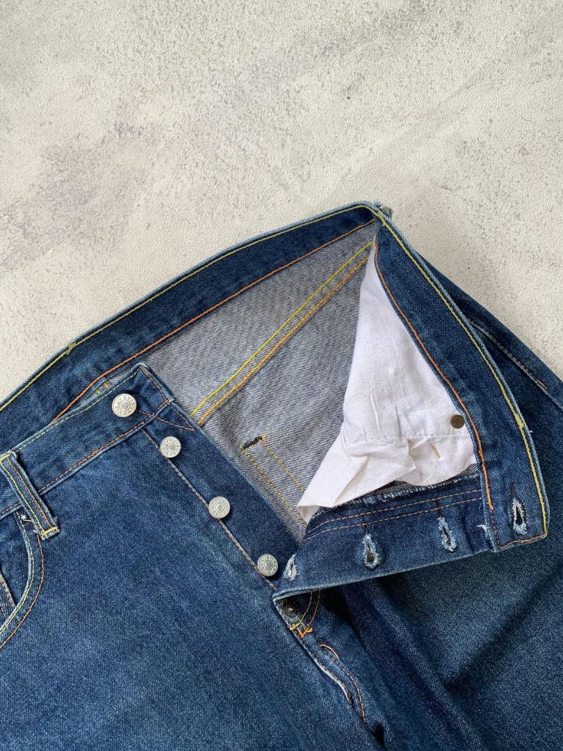 Vintage Evisu X Doraemon Japan Denim Jeans Pants, Fesyen Pria, Pakaian ...