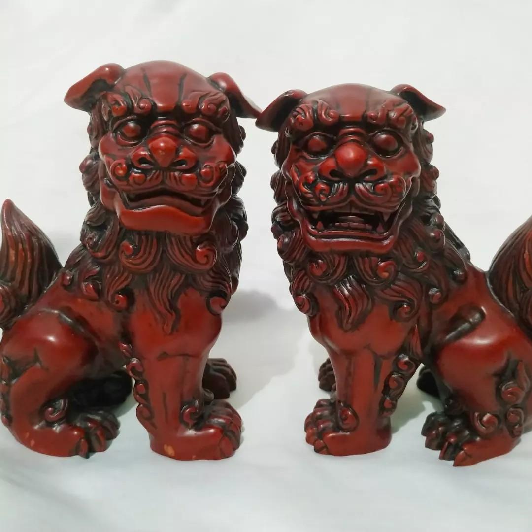 Vintage Foo Dog Resin Statues, Hobbies & Toys, Memorabilia ...