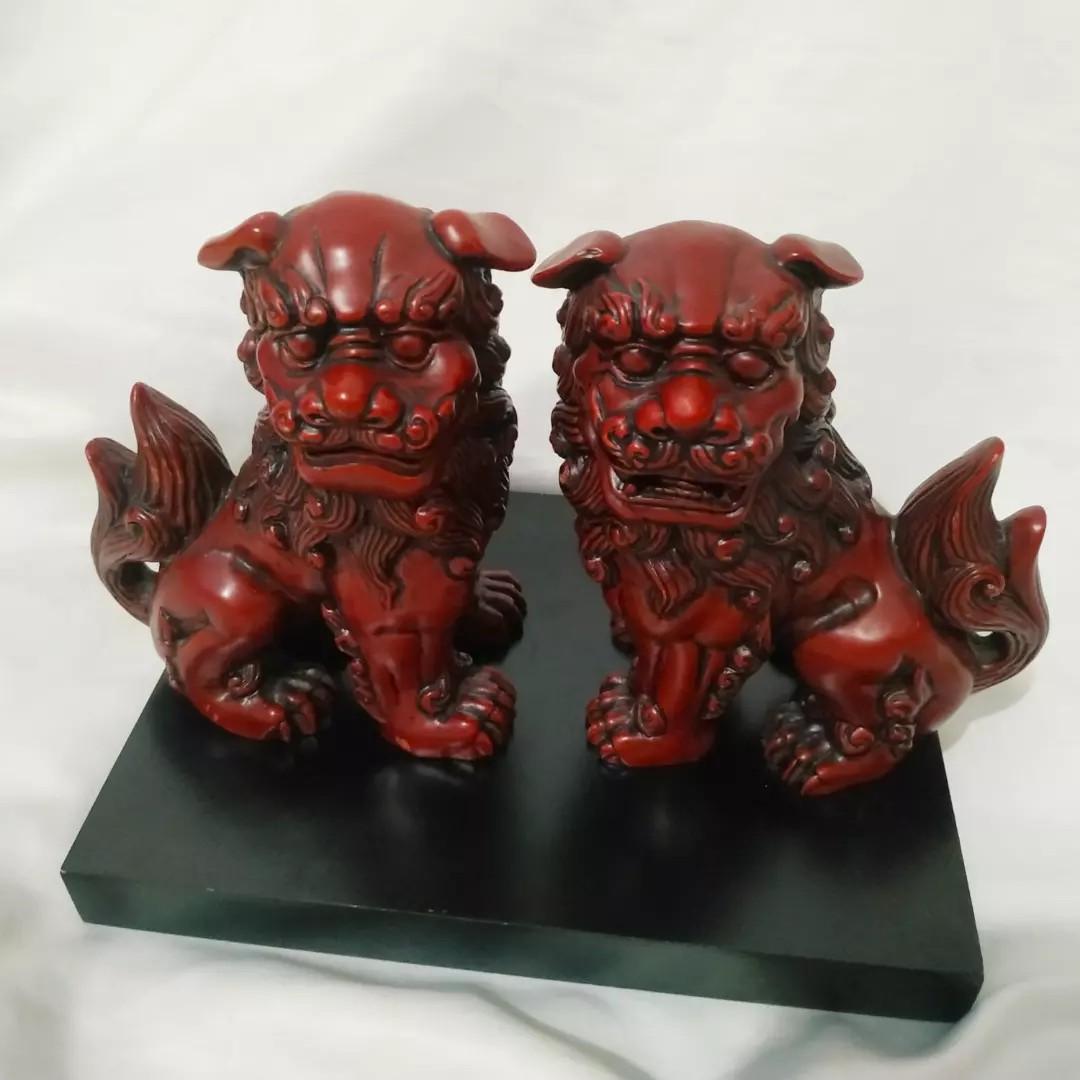 Vintage Foo Dog Resin Statues, Hobbies & Toys, Memorabilia ...