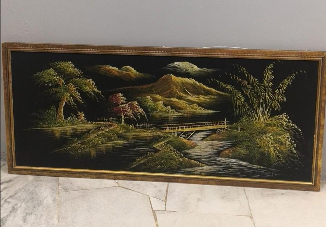 Vintage scenery painting, Furniture & Home Living, Home Decor, Frames ...