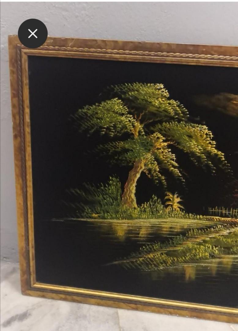 Vintage scenery painting, Furniture & Home Living, Home Decor, Frames ...