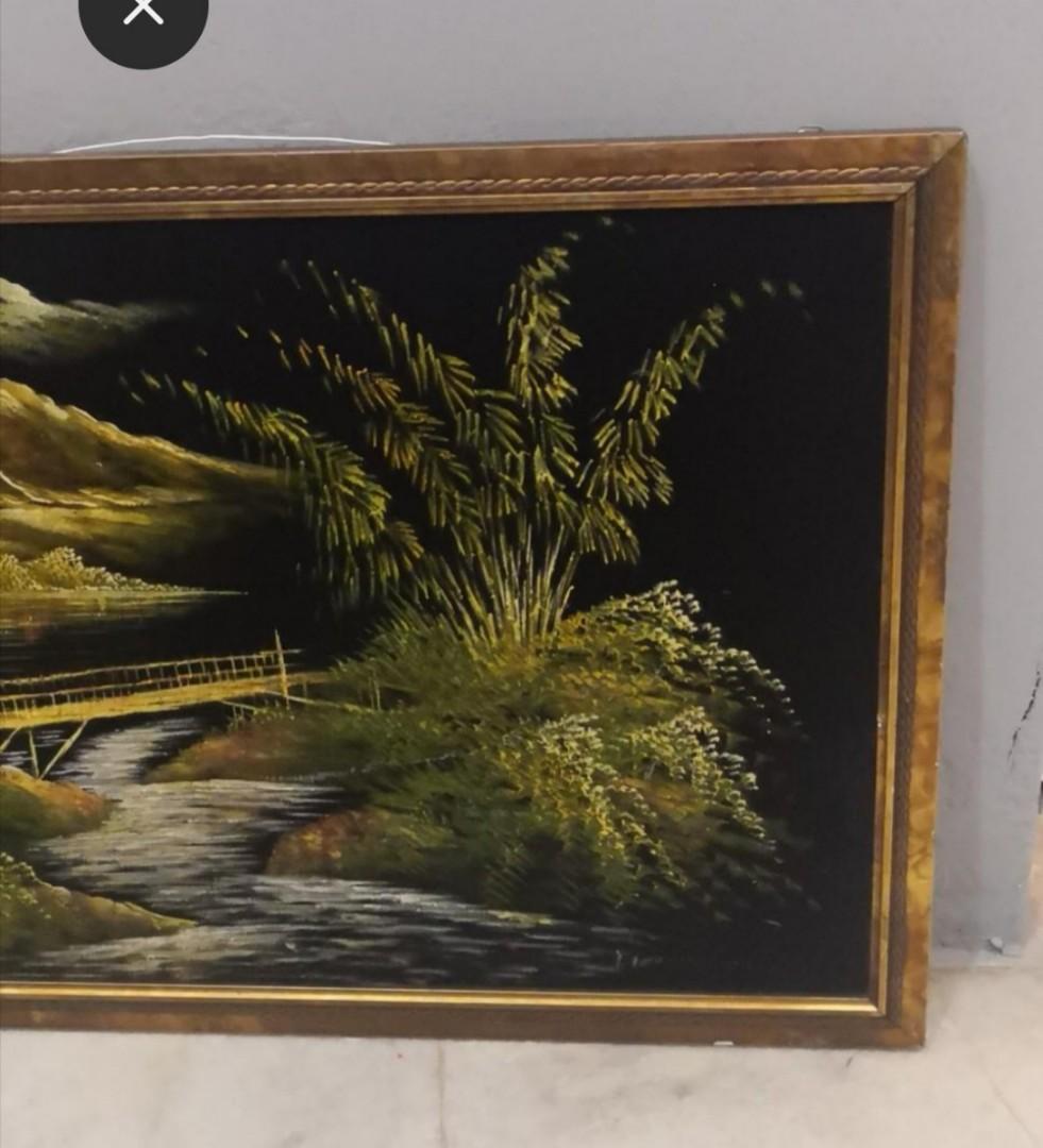 Vintage scenery painting, Furniture & Home Living, Home Decor, Frames ...