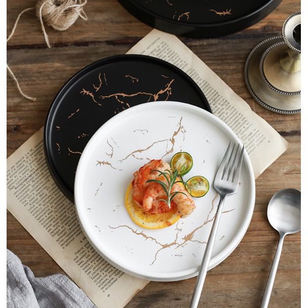 Western dish steak plate ceramic, Furniture & Home Living, Kitchenware ...