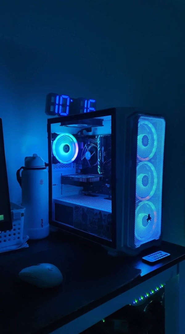 White PC build (I3-10100F ), Computers & Tech, Desktops on Carousell