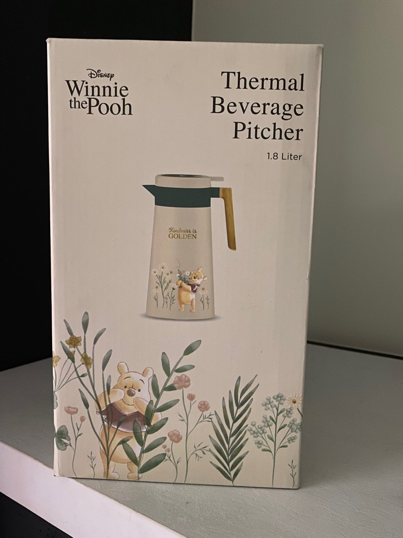 [BNIB]Winnie the Pooh Thermal Beverage Pitcher, Furniture & Home Living ...