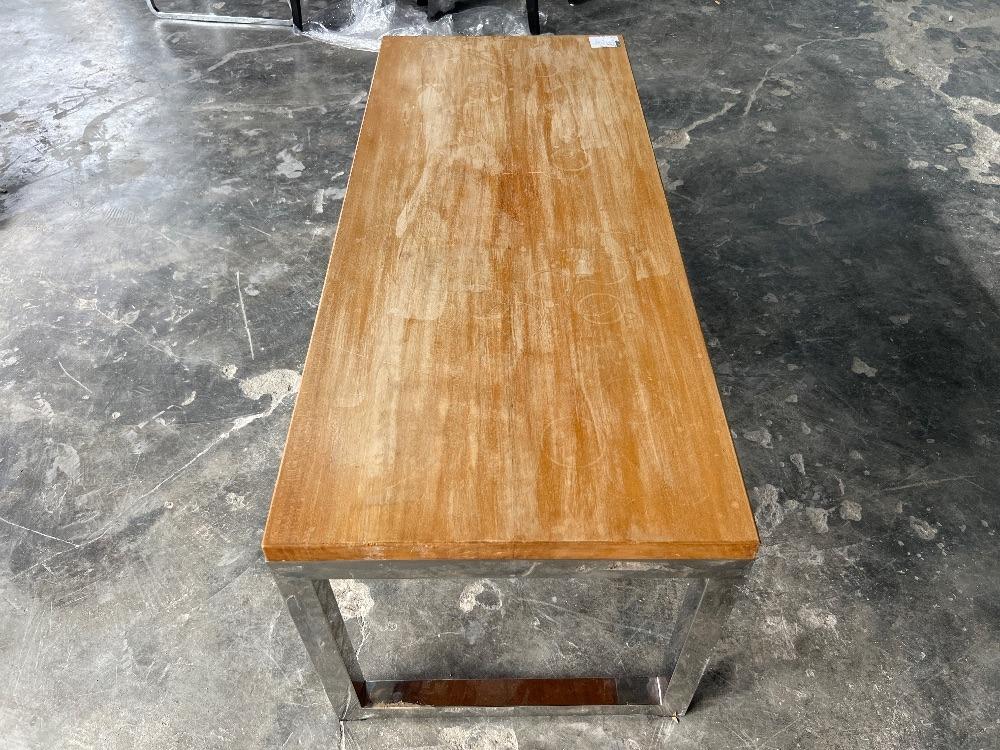 Wooden Metal Frame Coffee Table, Furniture & Home Living, Furniture ...