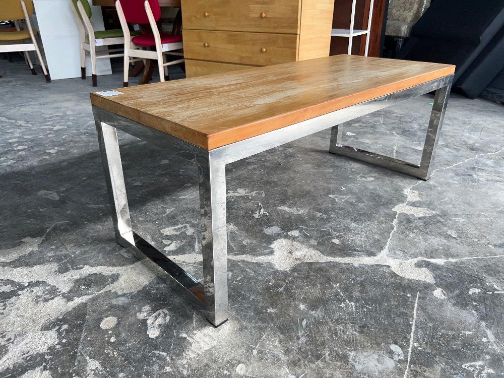 Wooden Metal Frame Coffee Table, Furniture & Home Living, Furniture ...