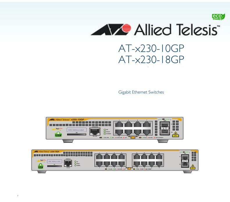 X230 Series L3 Enterprise Gigabit Edge Switch by Allied Telesis (16 POE Ports + 2 SFP Ports ...