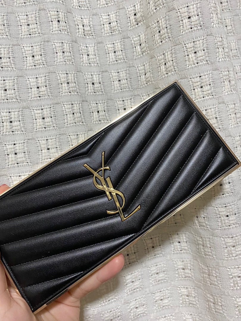 YSL limited edition black gold quilted dessert rose eye and face ...