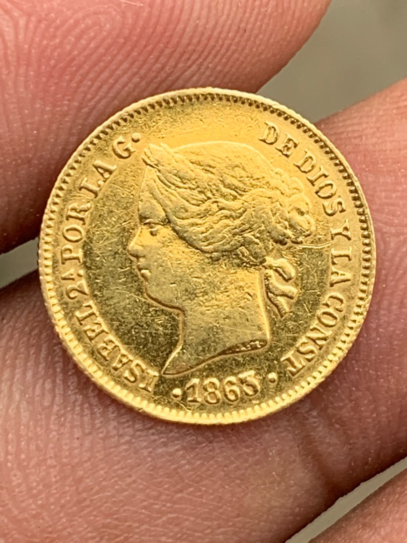 1884 1p isabel gold coin, Hobbies & Toys, Memorabilia & Collectibles ...