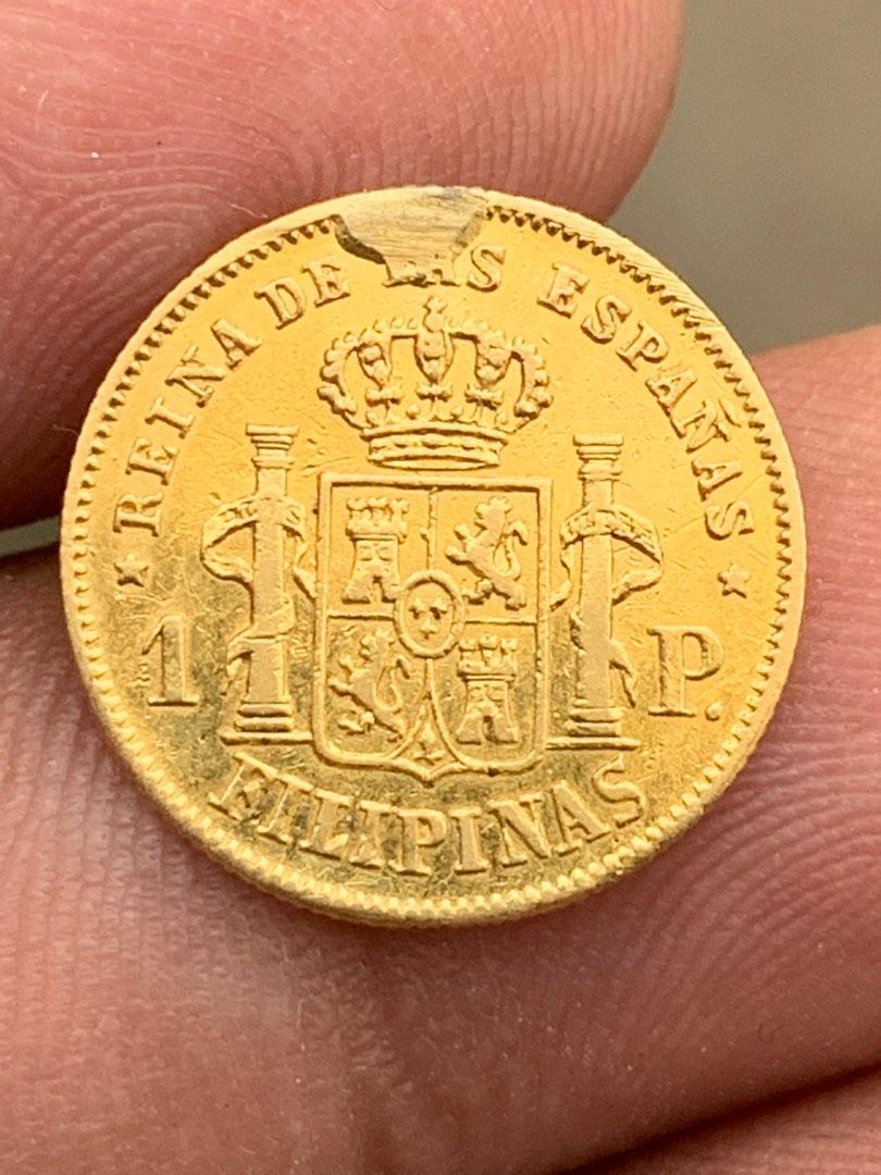 1884 1p isabel gold coin, Hobbies & Toys, Memorabilia & Collectibles ...