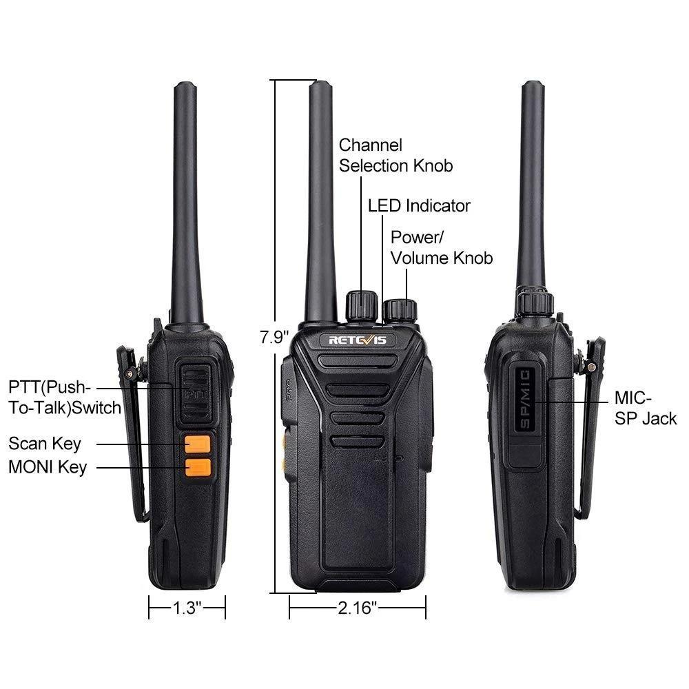 [2385] Retevis RT27 Walkie Talkie Licence-free Radio PMR/FRS PMR446 UHF ...