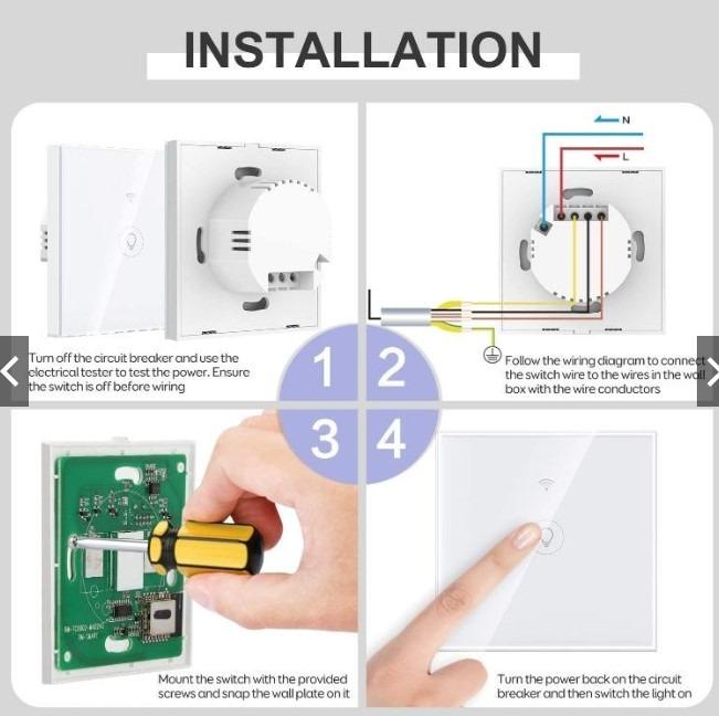 A40 Etersky WiFi Touch Wall Light Switches Works with Amazon Alexa and ...