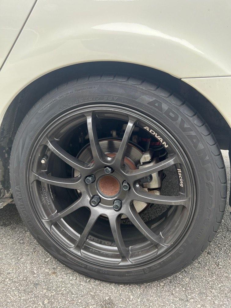 ADVAN Racing RZ 17x7.5J, Car Accessories, Tyres & Rims on Carousell