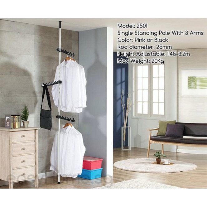 ALL Korean Standing Pole Clothes Rack - Coat Stand Drying Shelving ...