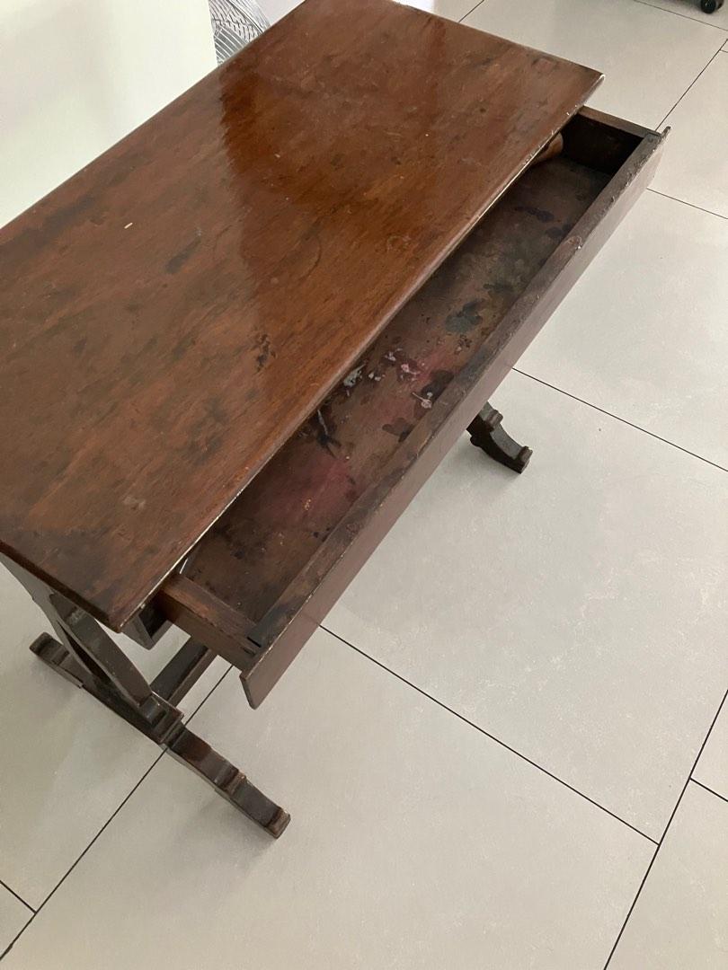 Antique Grade School Study Table, Furniture & Home Living, Furniture ...