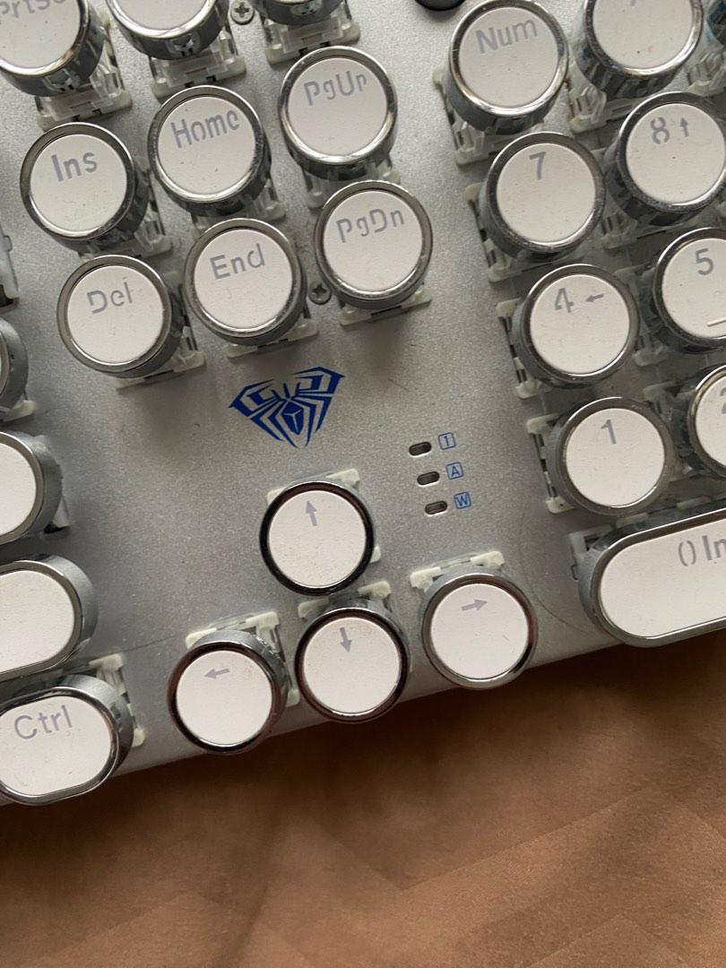 AULA MECHANICAL KEYBOARD Circle keycaps Blue switch, Computers & Tech ...