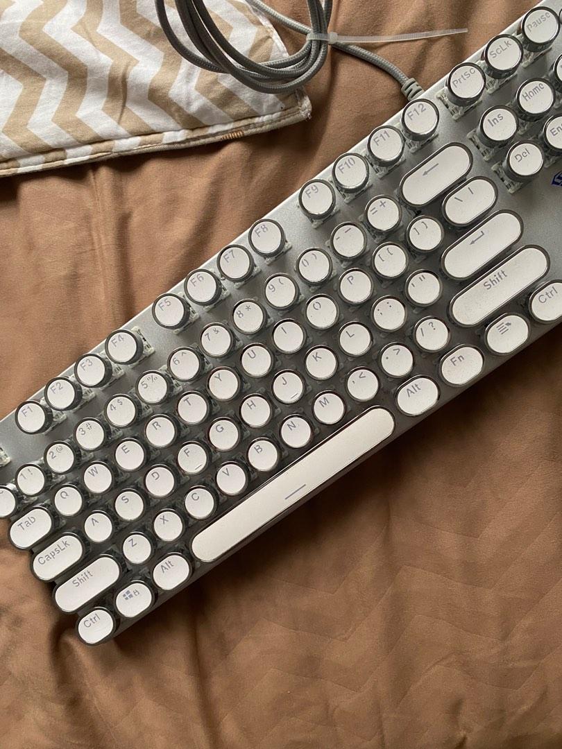 AULA MECHANICAL KEYBOARD Circle keycaps Blue switch, Computers & Tech ...