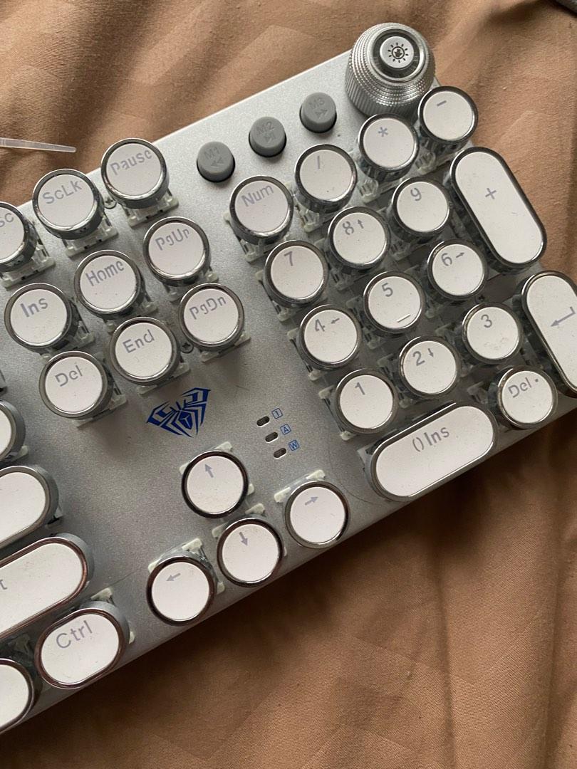 AULA MECHANICAL KEYBOARD Circle keycaps Blue switch, Computers & Tech ...