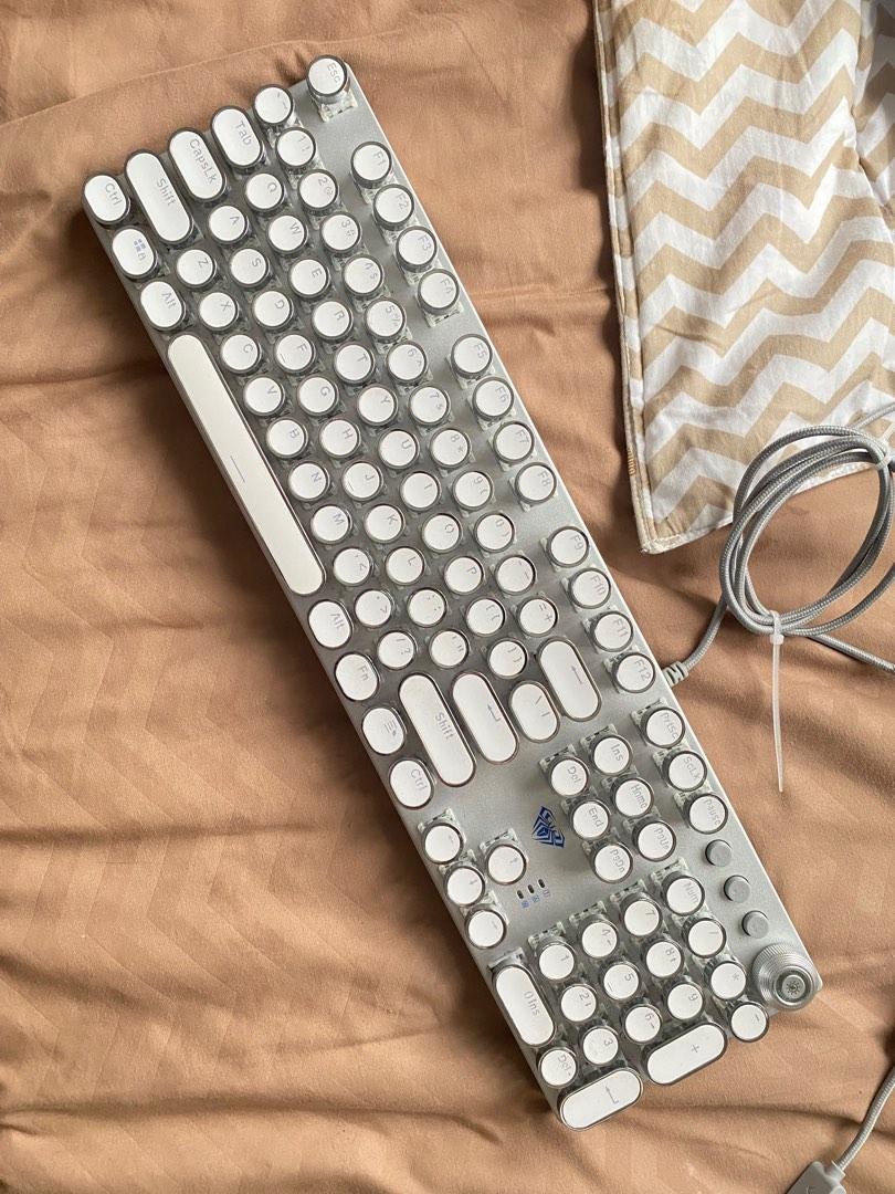 AULA MECHANICAL KEYBOARD Circle keycaps Blue switch, Computers & Tech ...