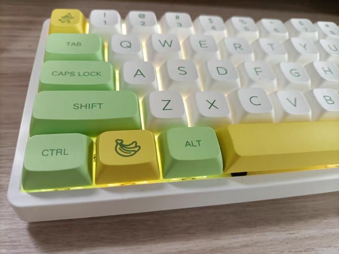 Banana XDA PBT Keycaps for akko feker keychron redragon skyloong royal ...