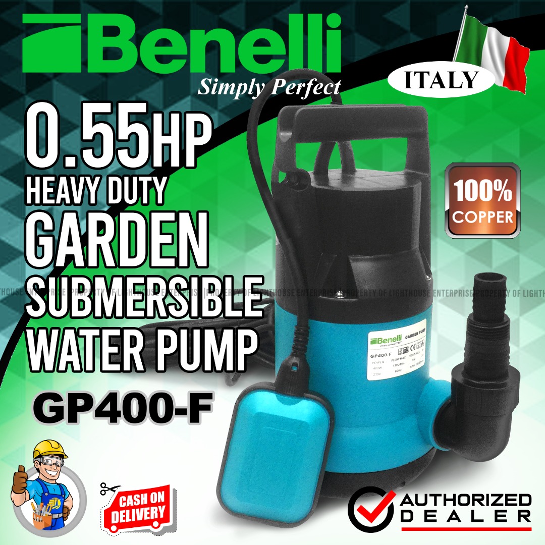 BENELLI Italy Submersible/Garden Pump with Floater Switch GP400-F (0 ...