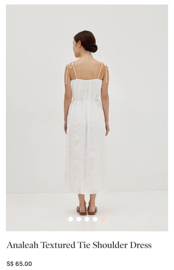 BNWT LB Analeah textured tie shoulder dress (S), Women's Fashion, Dresses & Sets, Dresses on ...