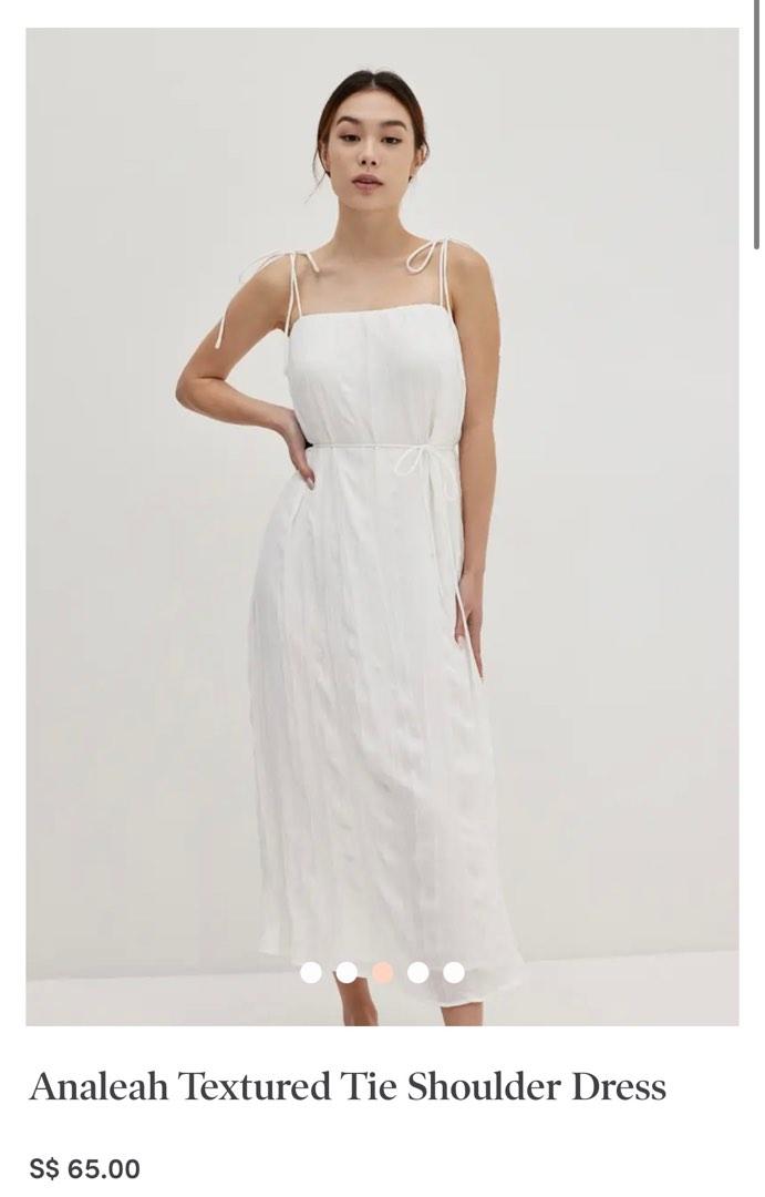 BNWT LB Analeah textured tie shoulder dress (S), Women's Fashion, Dresses & Sets, Dresses on ...