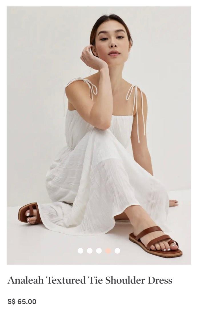 BNWT LB Analeah textured tie shoulder dress (S), Women's Fashion, Dresses & Sets, Dresses on ...