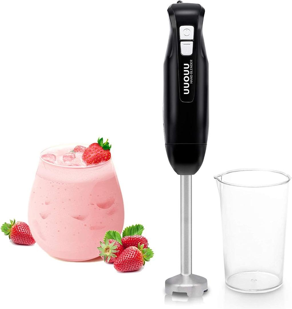[C6900] Hand Blender with Beaker UUOUU 200W 2 Speed Stick Blender ...