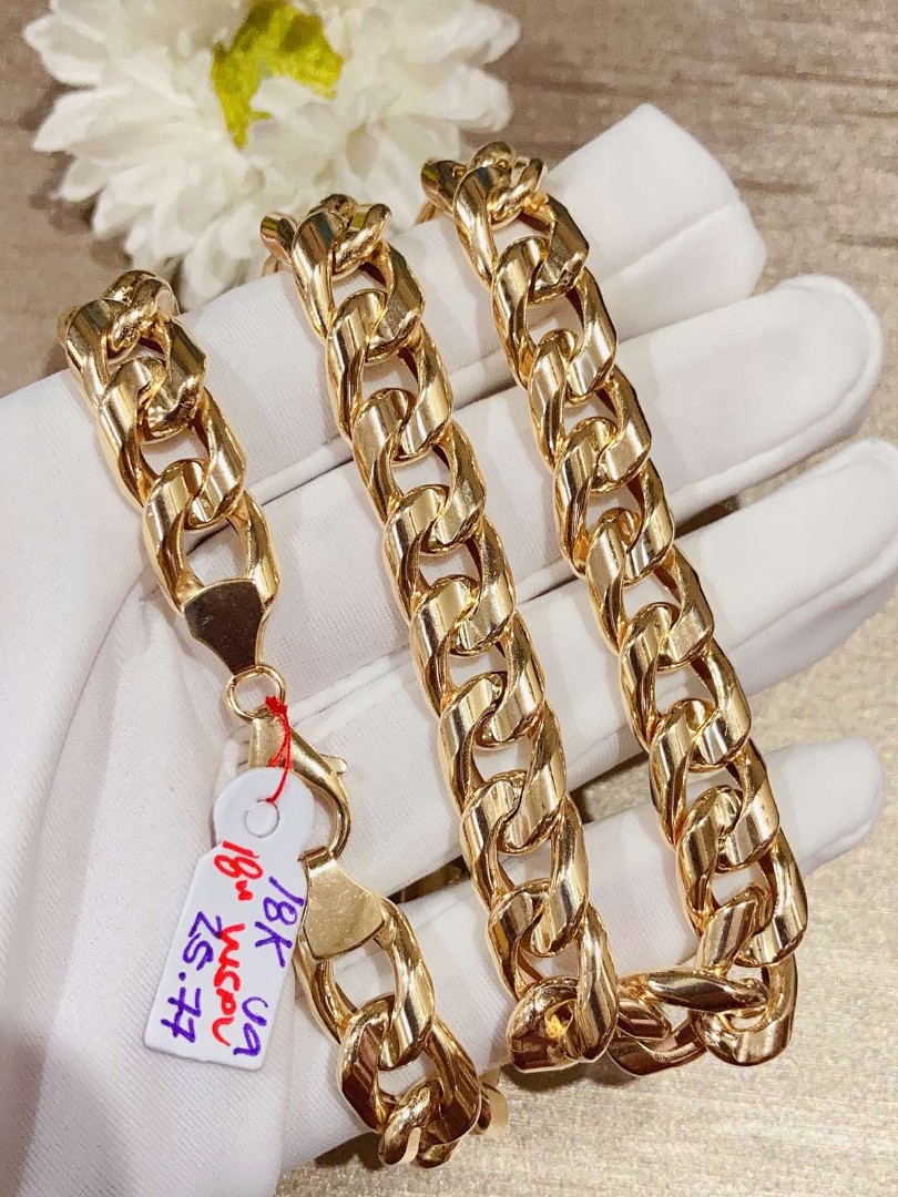 Cadena Chain 18" 18k Gold, Women's Fashion, Jewelry & Organizers ...