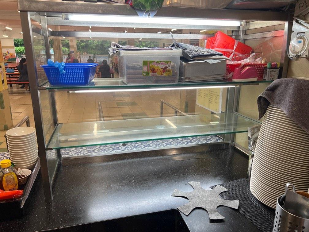 Commercial Glass Food Display *Used for Halal Stall, Everything Else on ...