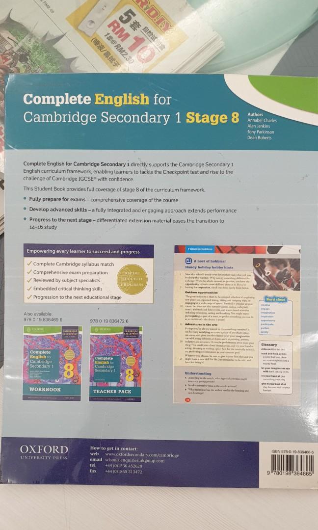 Complete English for Cambridge Secondary 1 Year 8, Hobbies & Toys ...