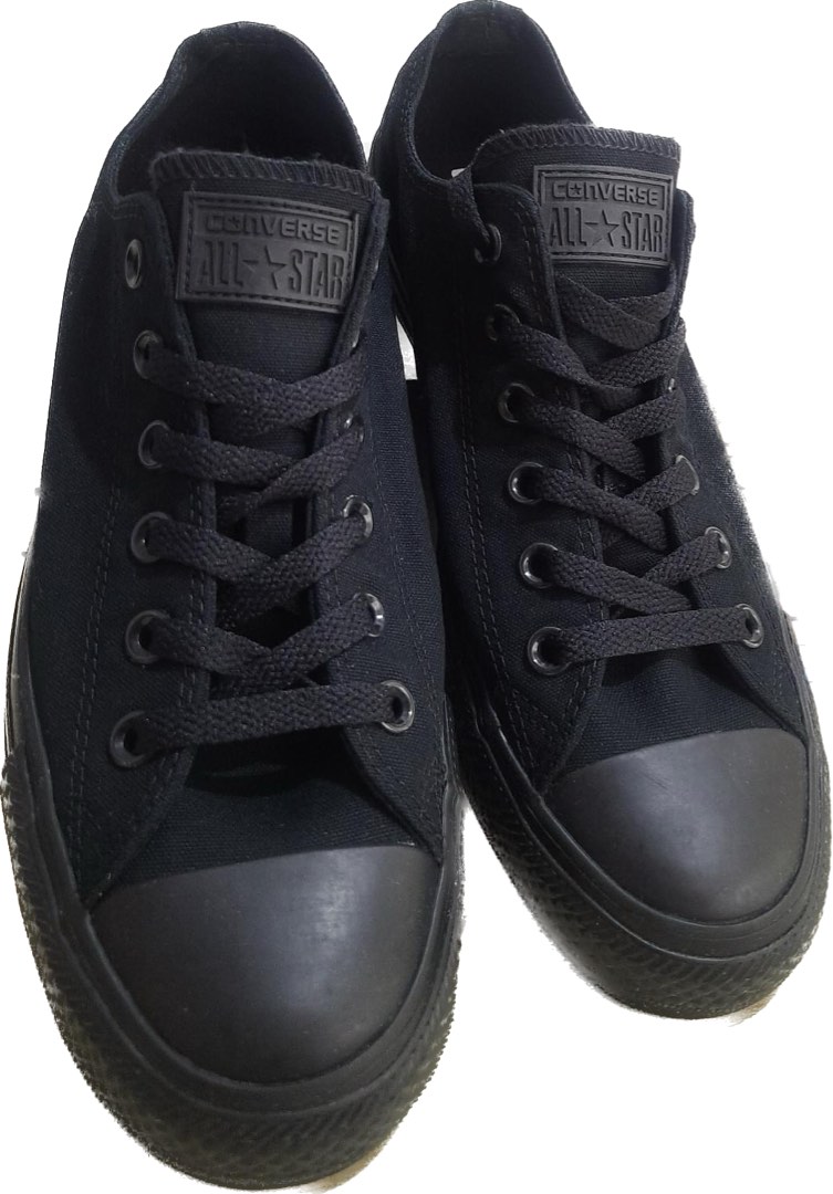 Converse Black Monochrome, Women's Fashion, Footwear, Sneakers on Carousell