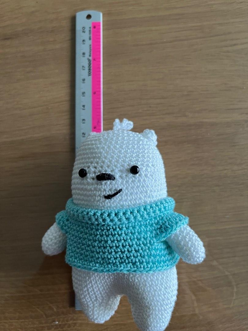 Crochet Knit Ice Bear (Bare Bears) Keychain, Hobbies & Toys, Stationery ...