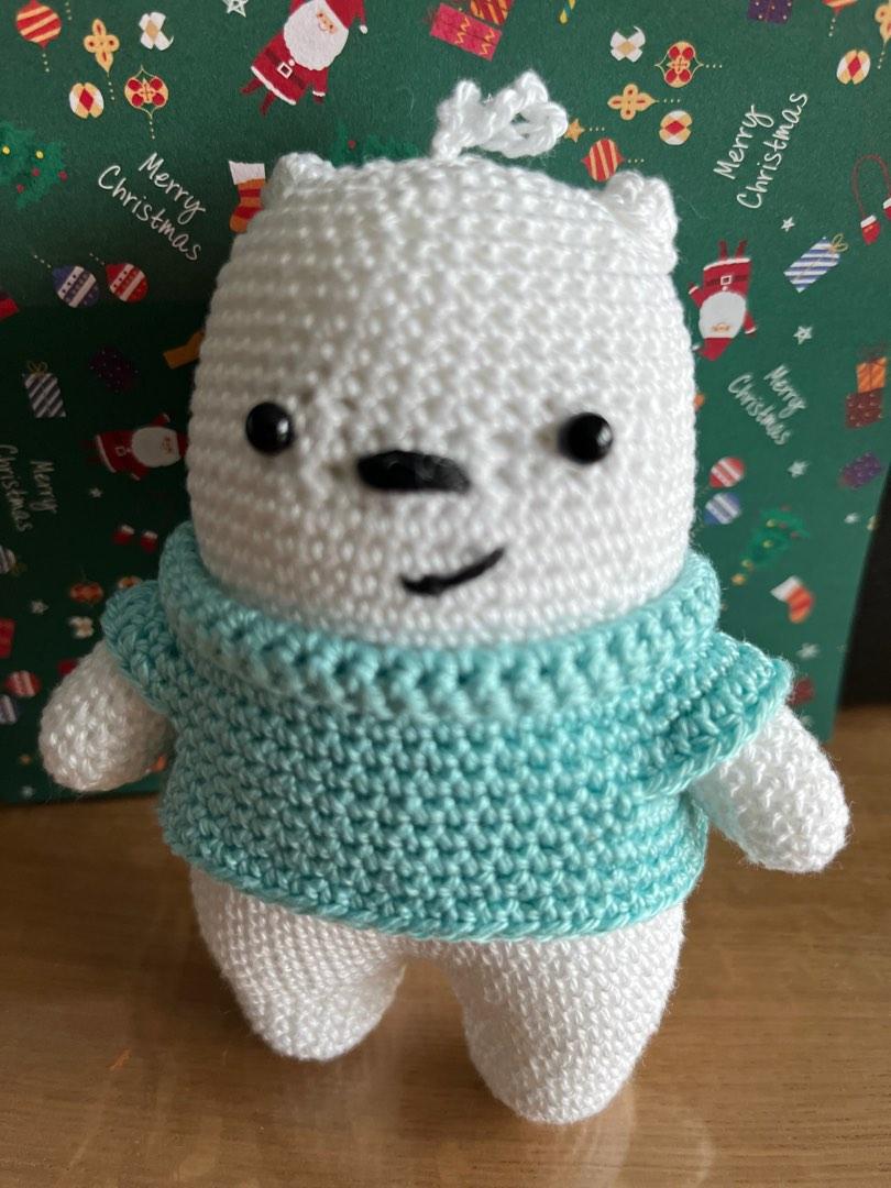 Crochet Knit Ice Bear (Bare Bears) Keychain, Hobbies & Toys, Stationery ...