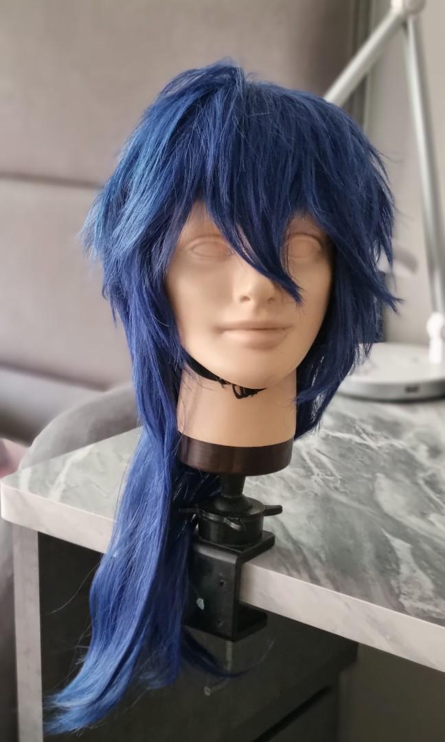 Dark blue mullet wig, Hobbies & Toys, Memorabilia & Collectibles, J-pop ...