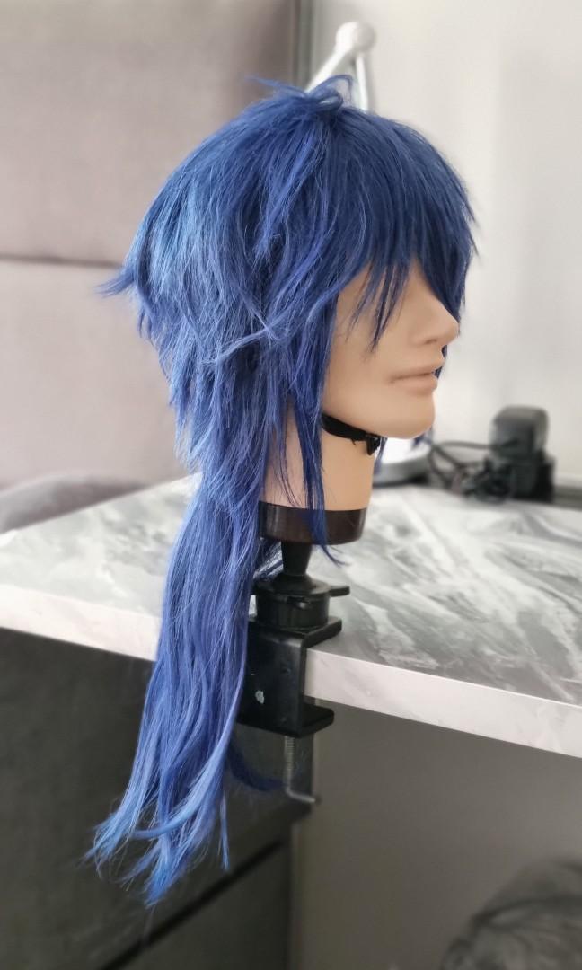 Dark blue mullet wig, Hobbies & Toys, Memorabilia & Collectibles, J-pop ...