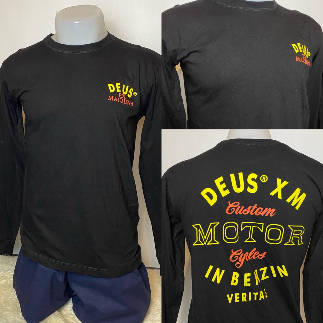 Deus Black Longsleeves Printed, Men's Fashion, Tops & Sets, Tshirts ...