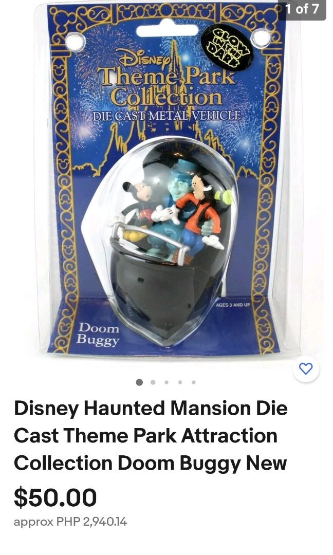 Disney Mickey mouse cart diecast hunted mansion doom buggy, Hobbies ...