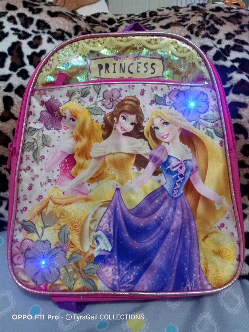 Disney Princess Backpack with lights, Women's Fashion, Bags & Wallets ...