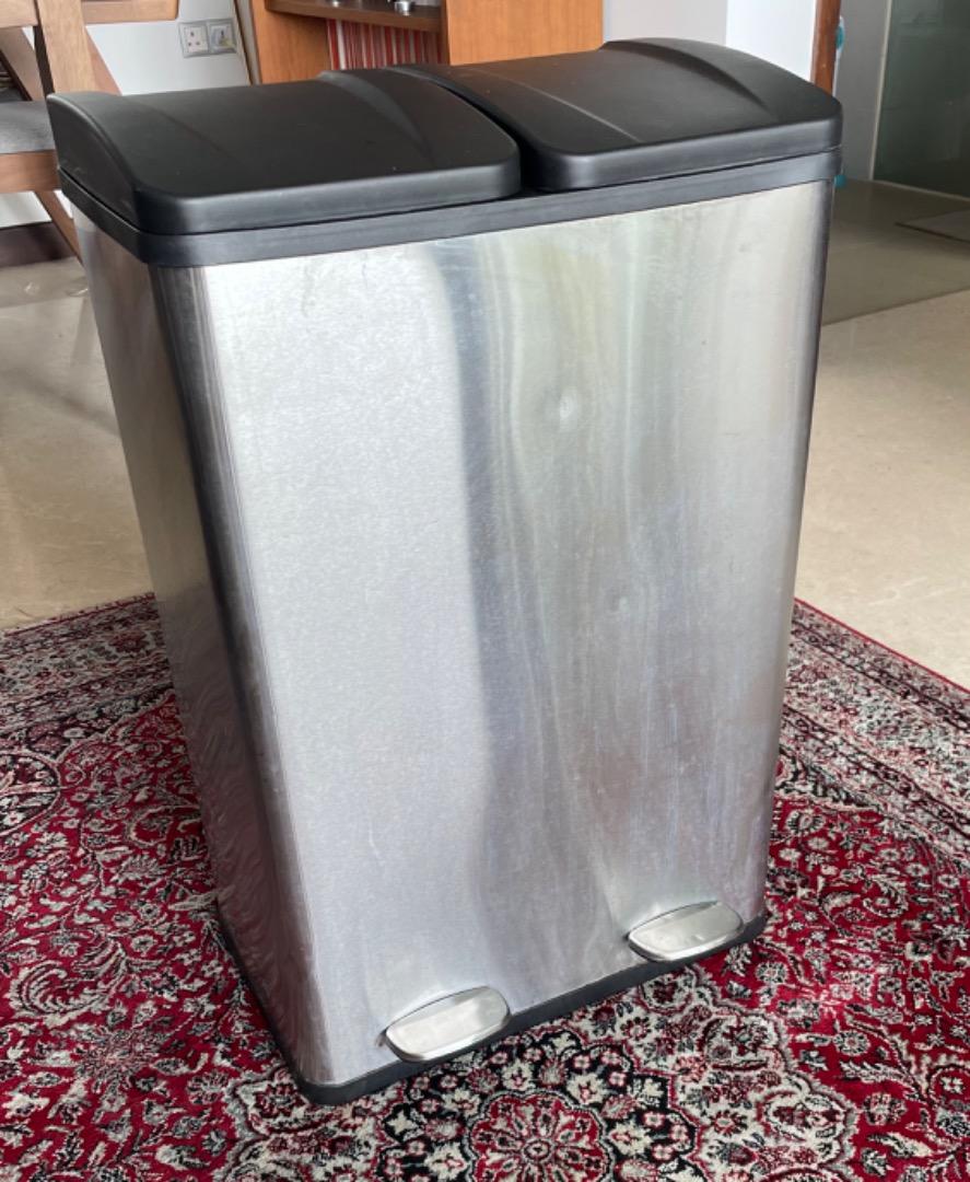 Double Kitchen Bin, Furniture & Home Living, Kitchenware & Tableware ...