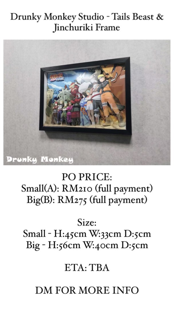 Drunky Monkey Studio - Tails Beast & Jinchuriki Frame, Hobbies & Toys ...