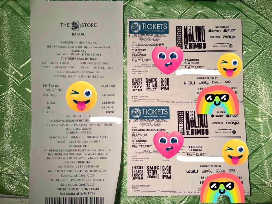 Eraserheads - Huling El Bimbo Platinum Ticket, Tickets & Vouchers, Event Tickets on Carousell