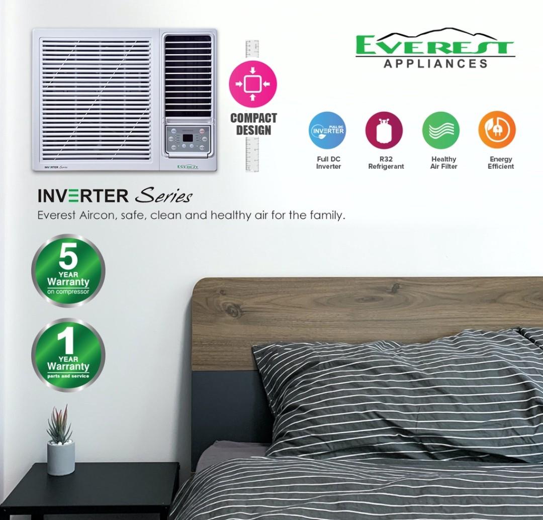 EVEREST WINDOW TYPE INVERTER, TV & Home Appliances, Air Conditioning ...