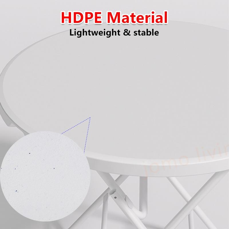 [FREE DELIVERY] HDPE Foldable Round Table Folding Table Outdoor Indoor ...