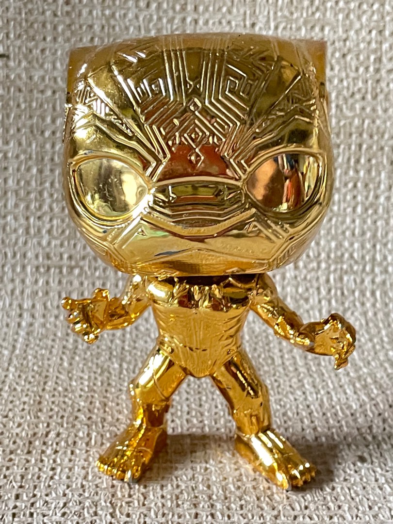Funko Pop Gold Marvel Black Panther Figure, Hobbies & Toys, Toys ...