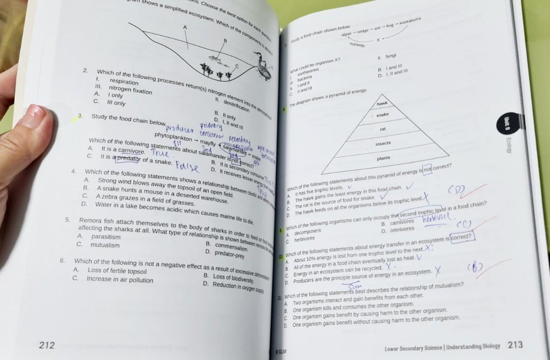 GLM Lower secondary science guidebook/assessment books, Hobbies & Toys ...